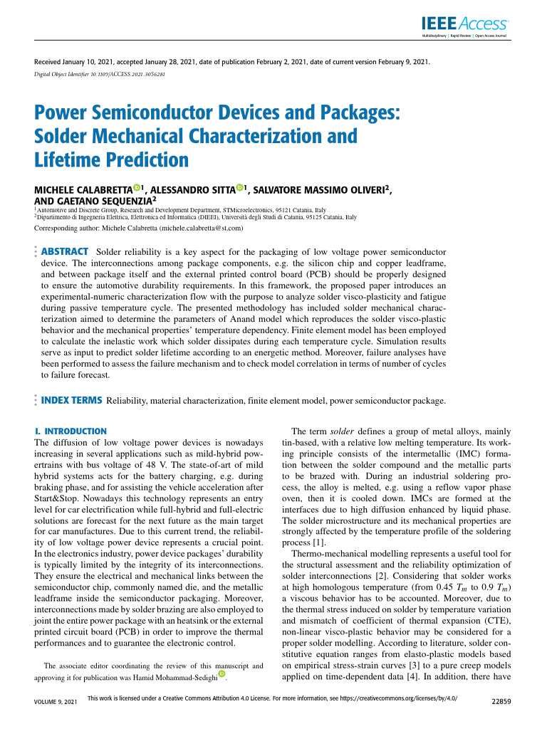 Power Semiconductor Devices and Packages Solder Mechanical ...