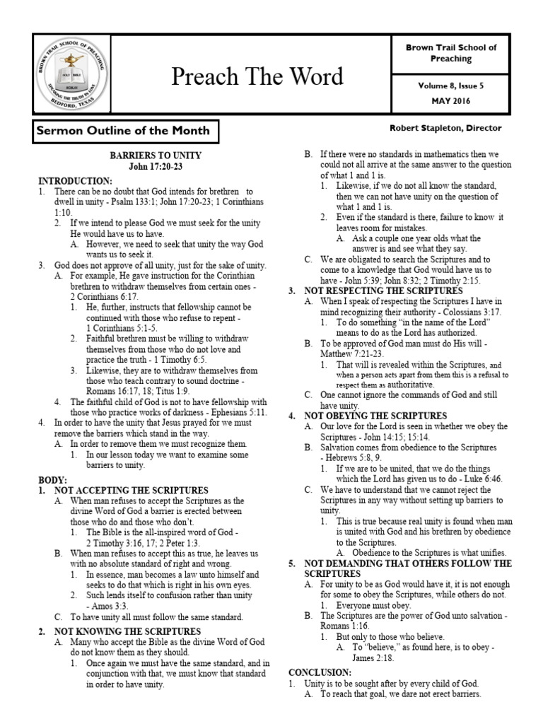 Barriers To Unity | PDF