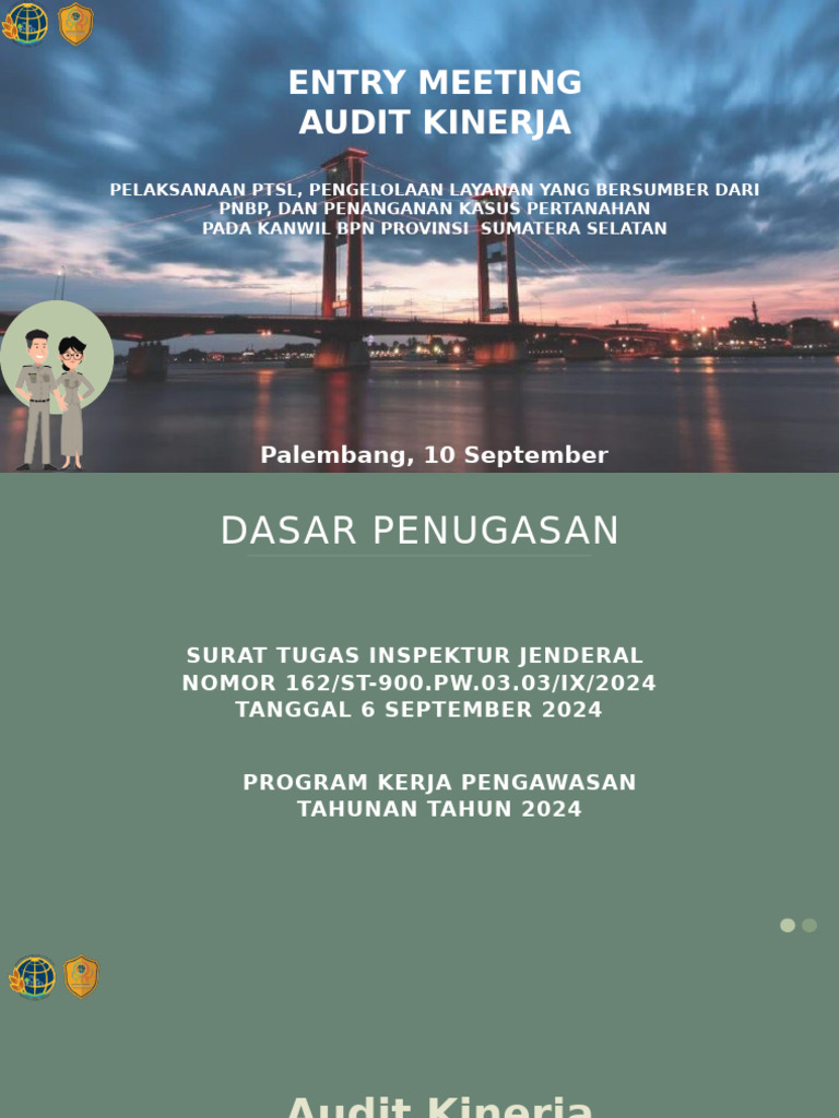 Entry Meeting Audit Kinerja Sumsel 2024 | PDF