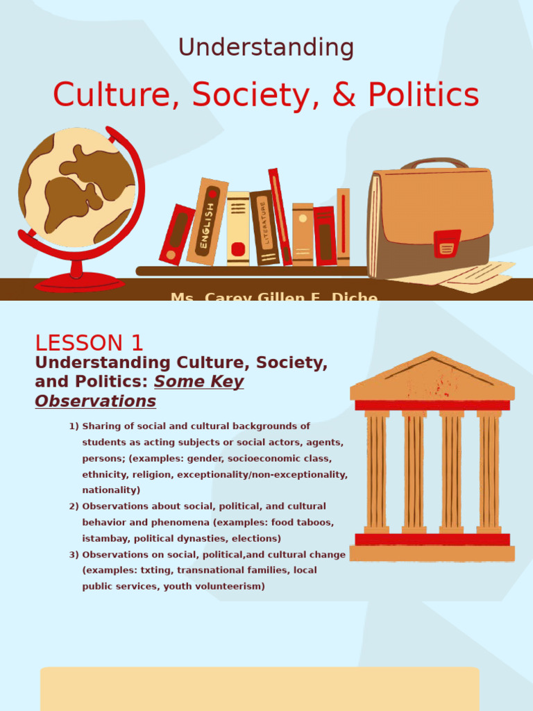 UCSP Lesson 1 Culture | PDF