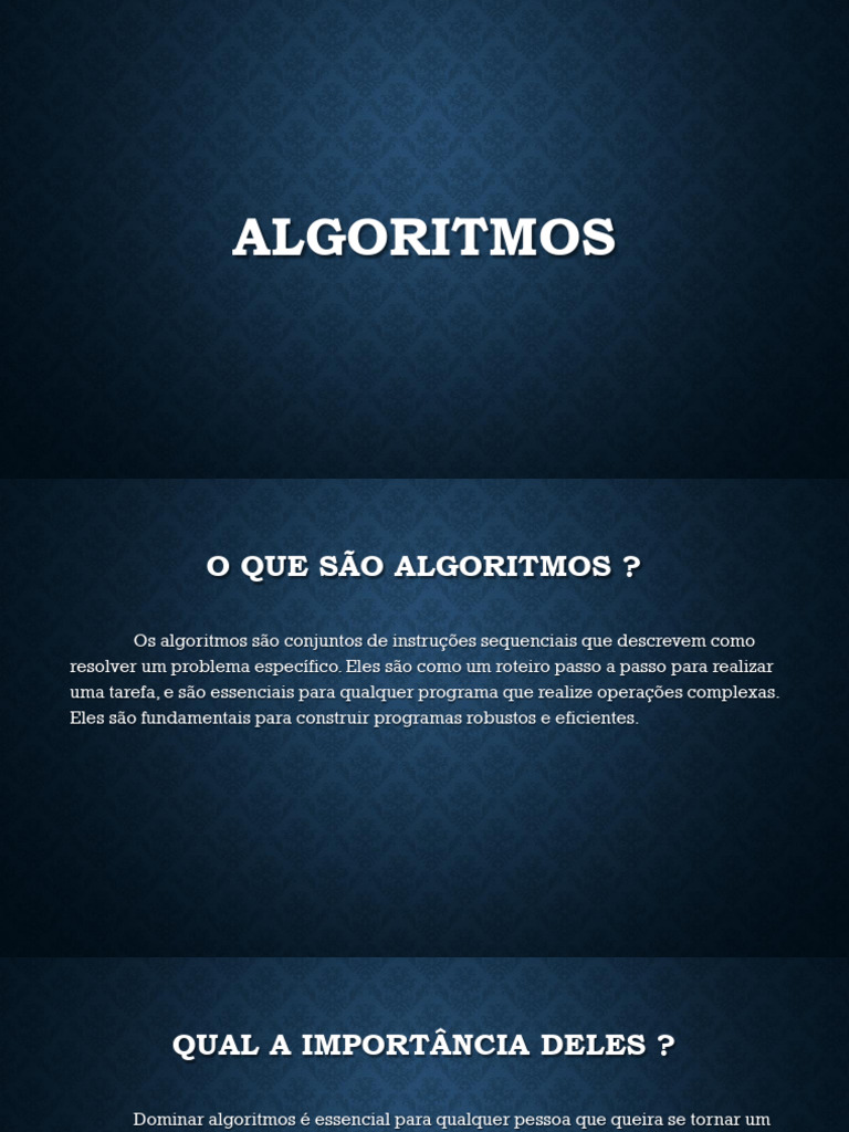 Aula 1 Algoritmos | PDF