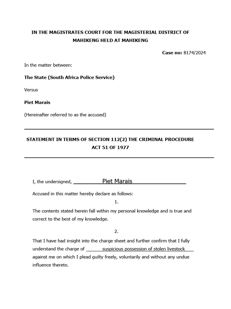 Assessment 4 - Drafting Plea | PDF | Arrest | Bail