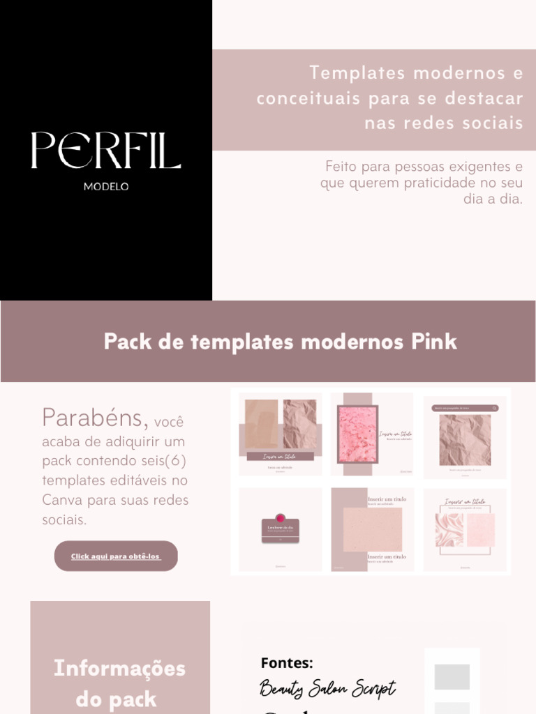 Templates modernos e conceituais para se destacar nas redes sociais ...