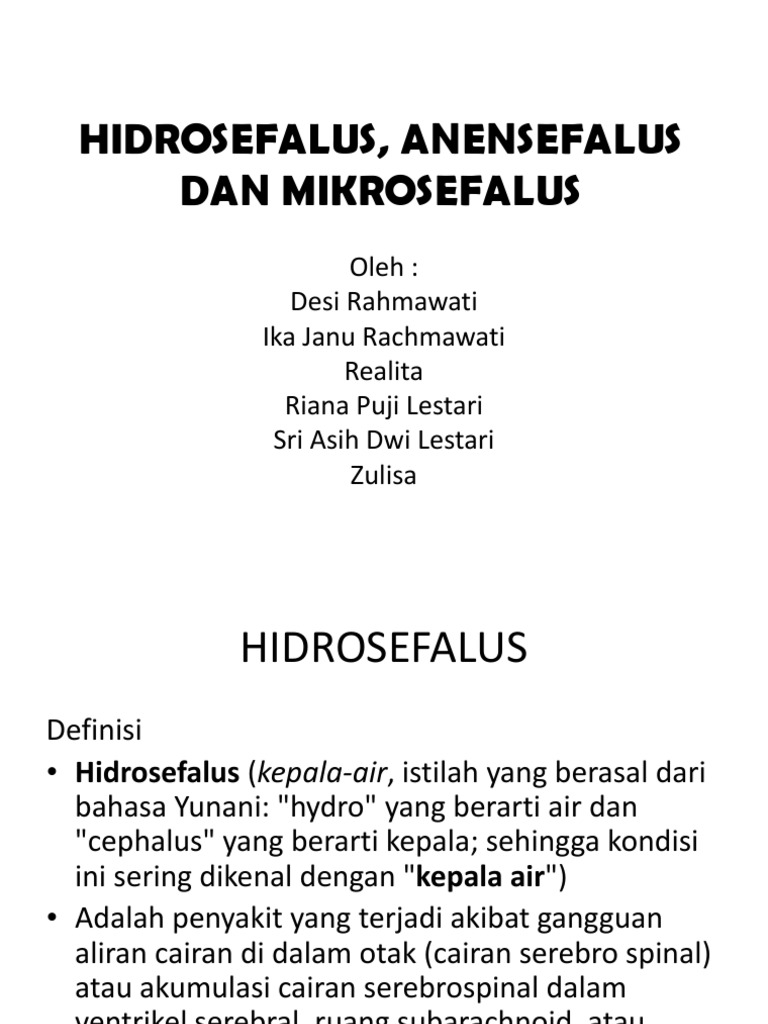 Hidrosefalus Anensefalus Dan Mikrosefalus New | PDF