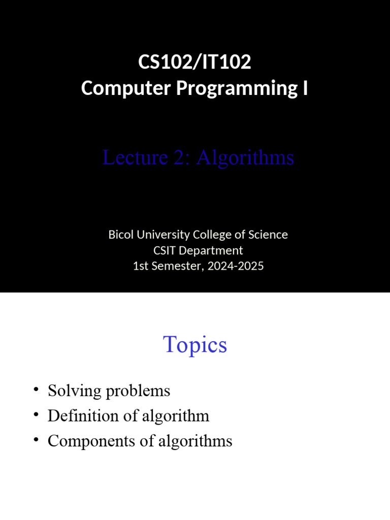 Lecture2 (Algorithms) | PDF Lecture2 (Algorithms) | PDF