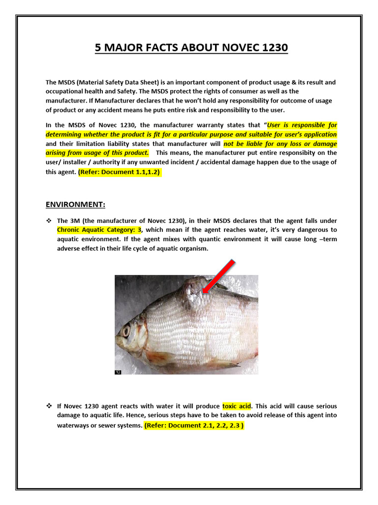 Facts About Novec 1230 | PDF