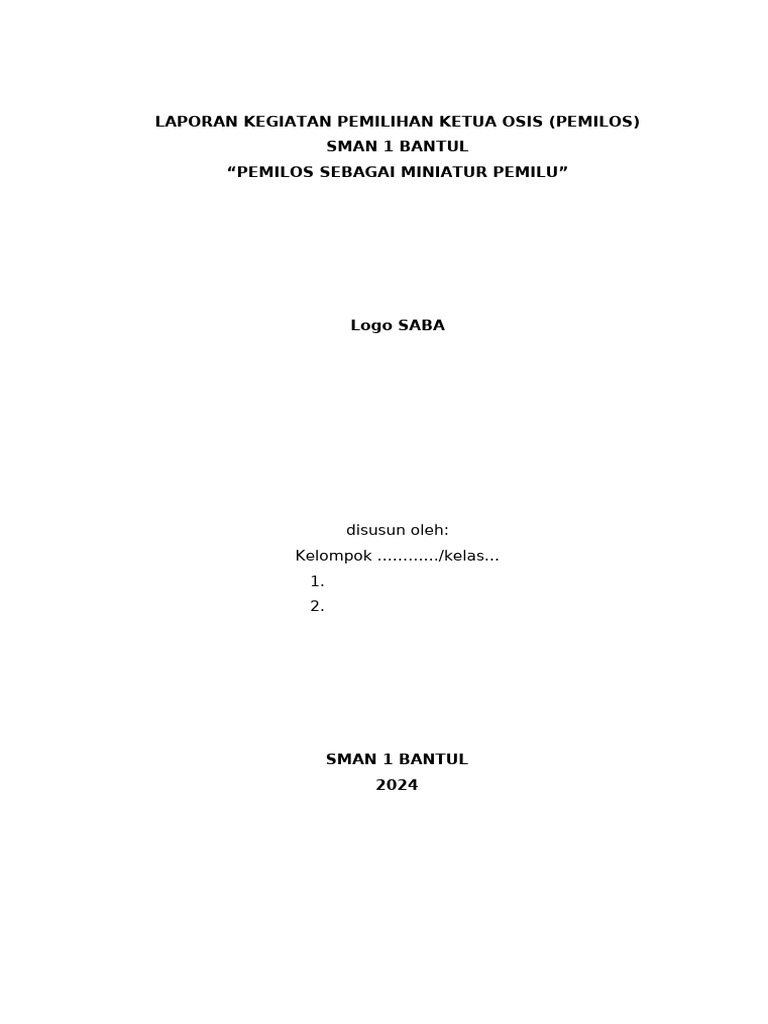 Laporan Pemilos Saba | PDF