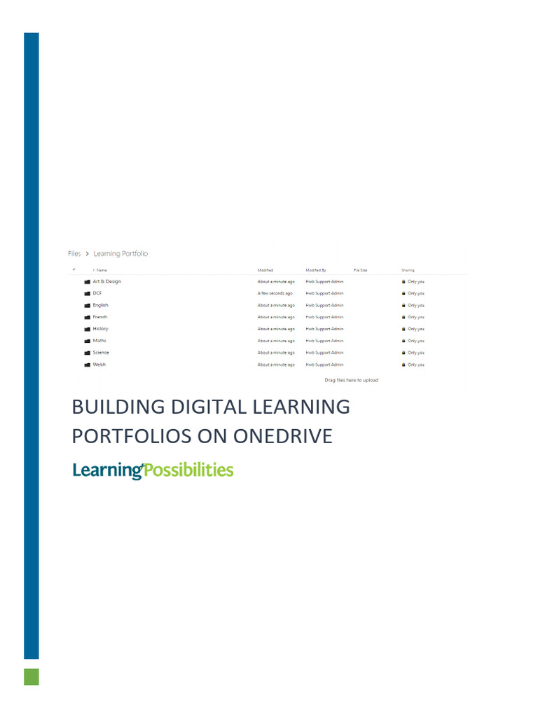 Building Digital Learning Portfolios On OneDrive Guide | PDF | Computing | Computers