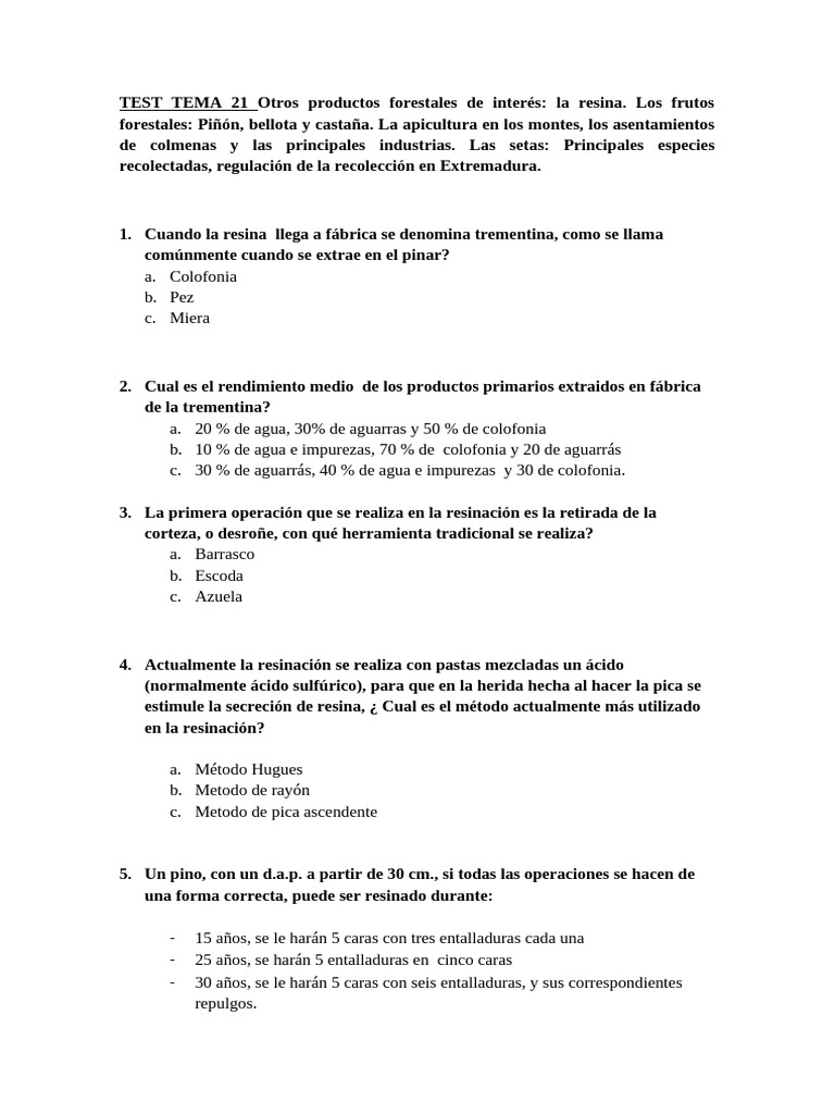 Tema 21. Test | PDF
