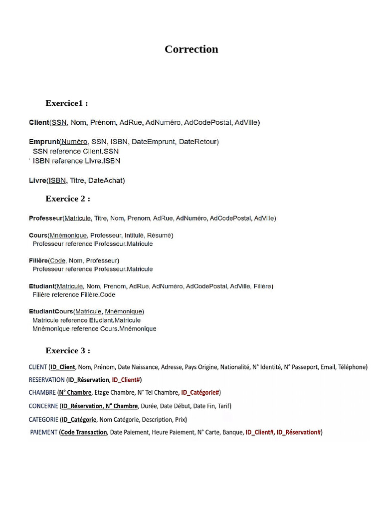 Correction TD BDR | PDF