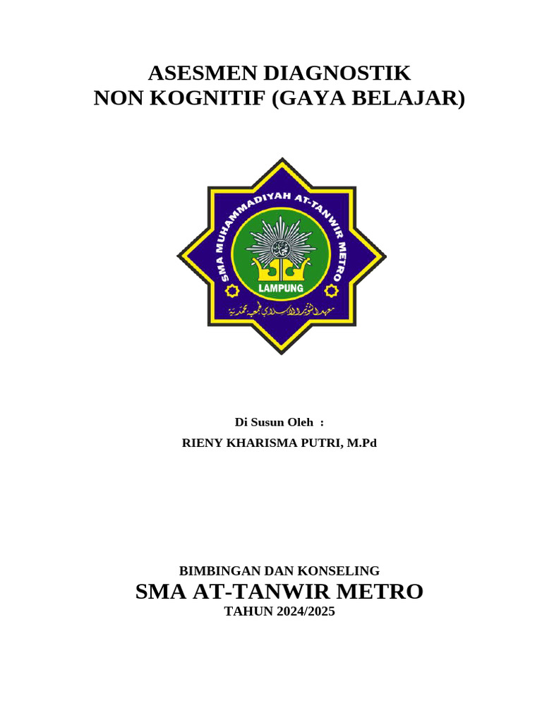 Assesmen Diagnostik Non Kognitif (Gaya Belajar) KLS X 2024-2025 | PDF