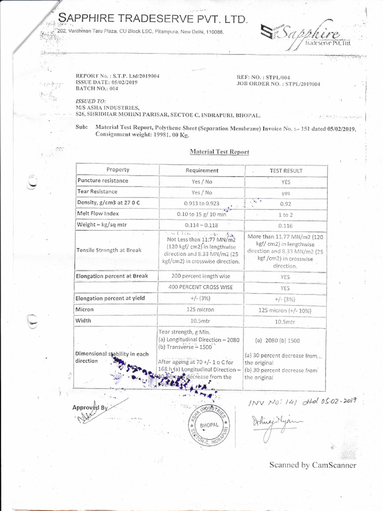 Separation Membrane MTC-2 | PDF