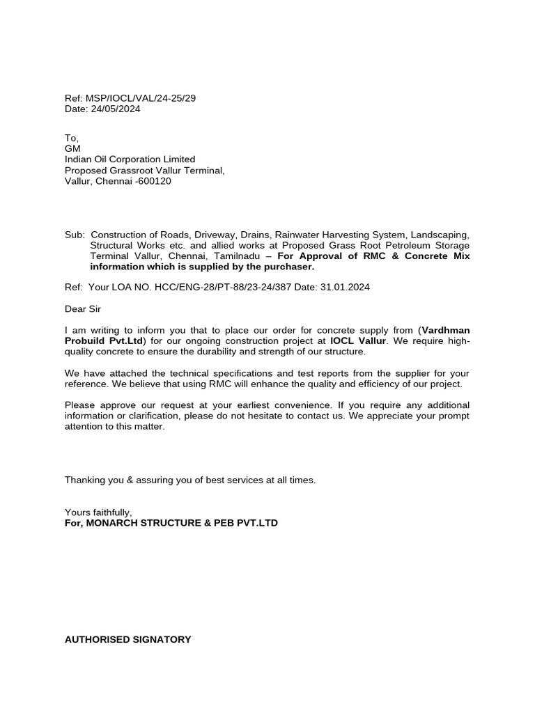 Letter For Material Source Witness (GSB & WMM) | PDF
