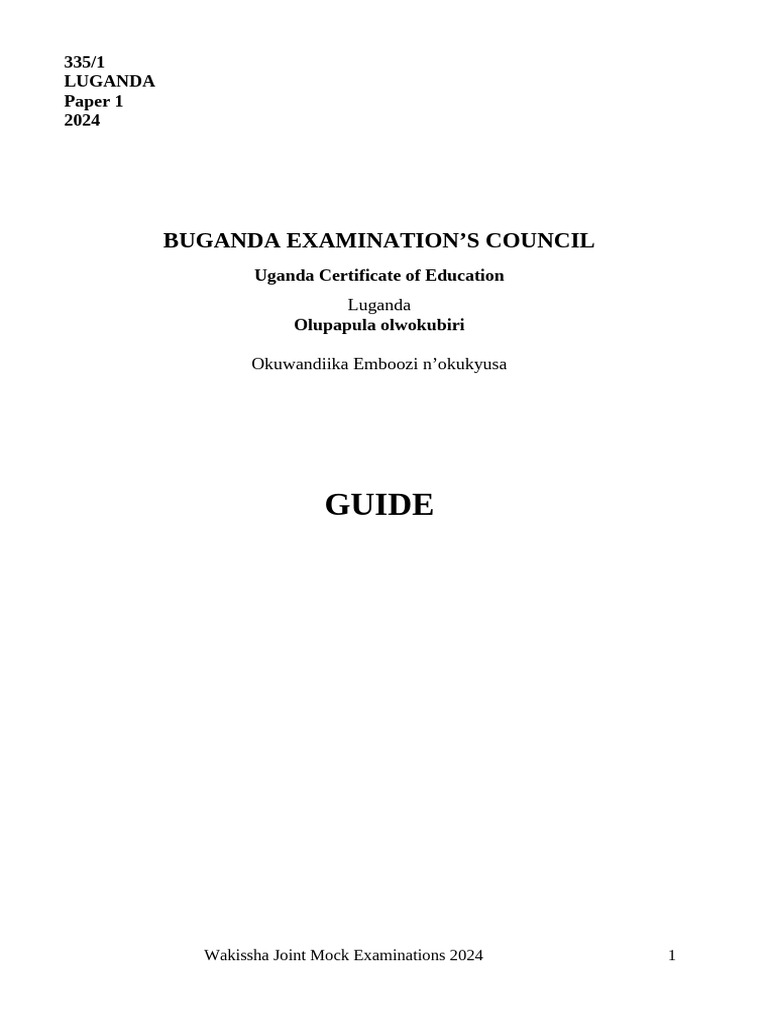 LUG 1- UCE Beco Guide 2024 | PDF