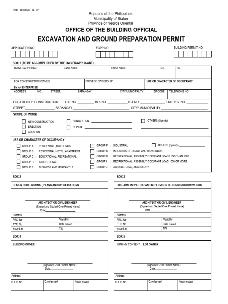 Excavation Permit | PDF