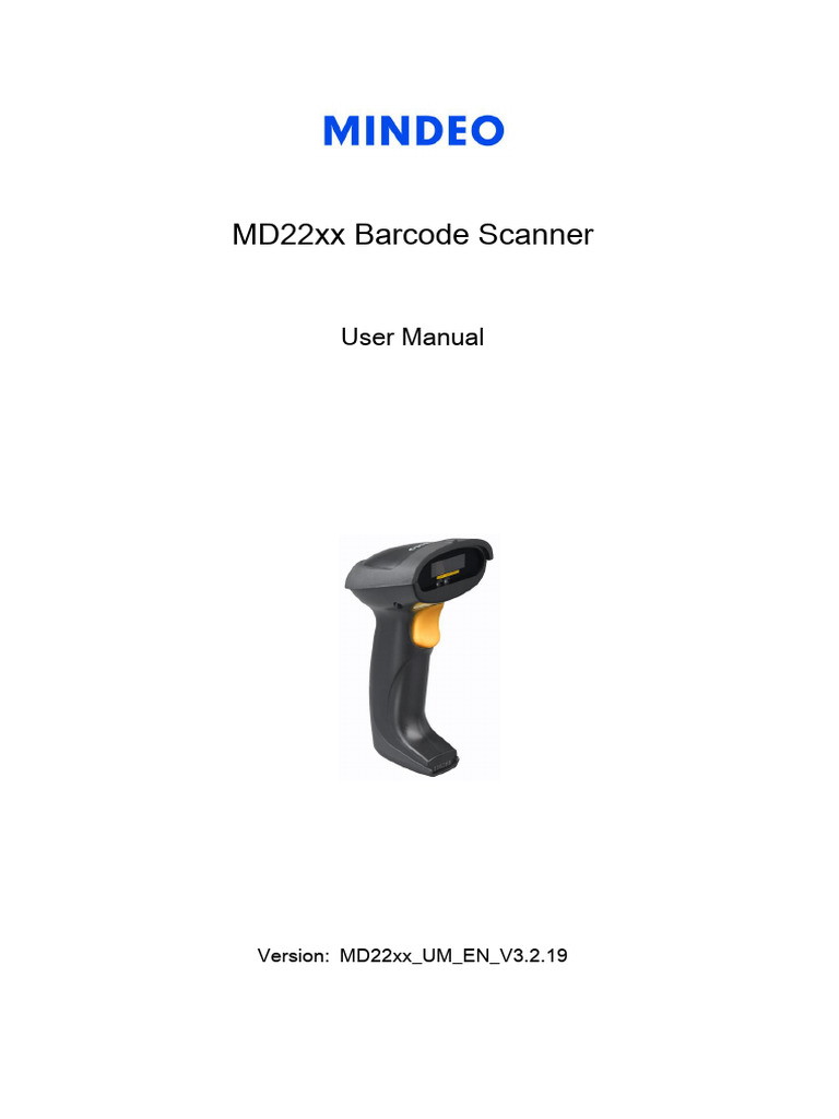 MD22xx Barcode Scanner User Manual | PDF | Image Scanner | Barcode