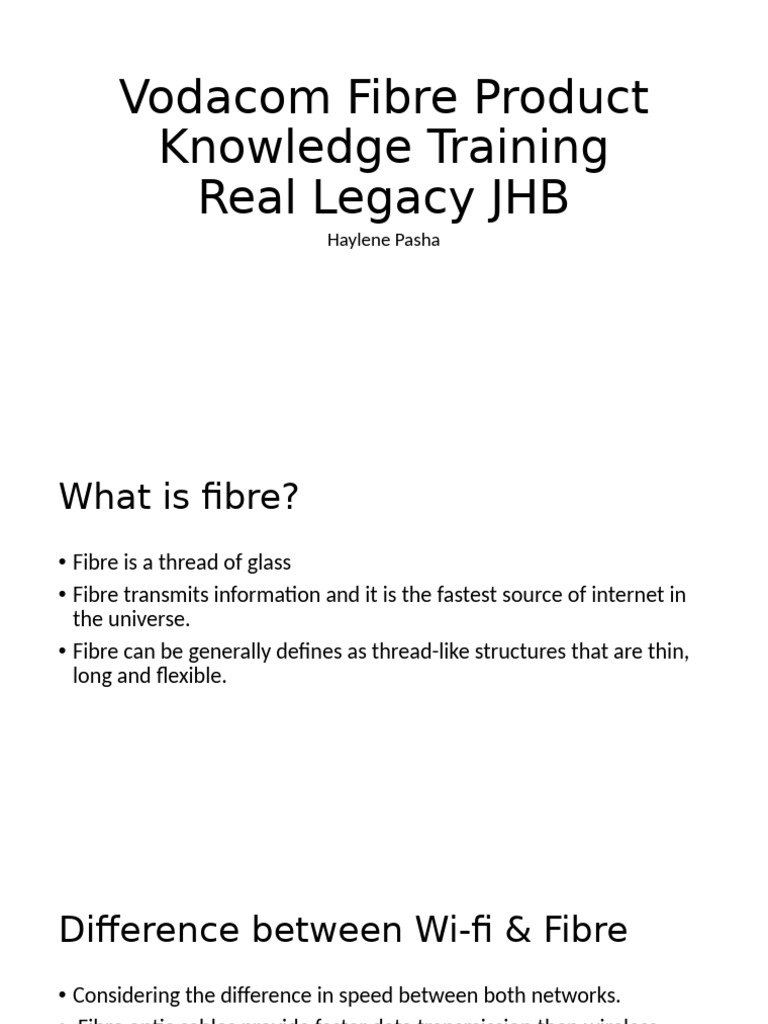 Fibre Training Powerpoint | PDF