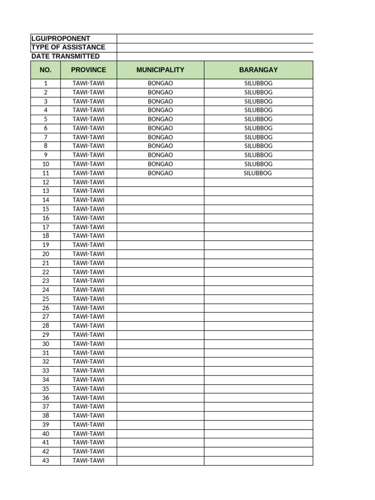 Silubbog-Elem - School.masterlist Template Akap | PDF