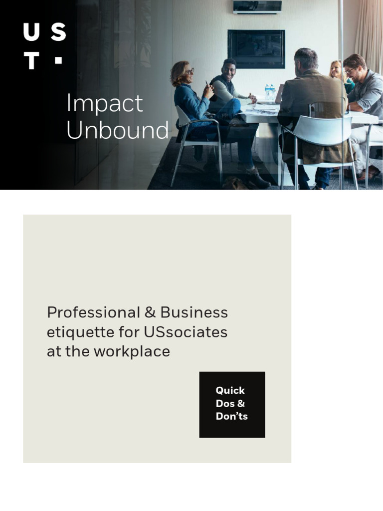Workplace Etiquette Guide for UST Associates | PDF | Elevator