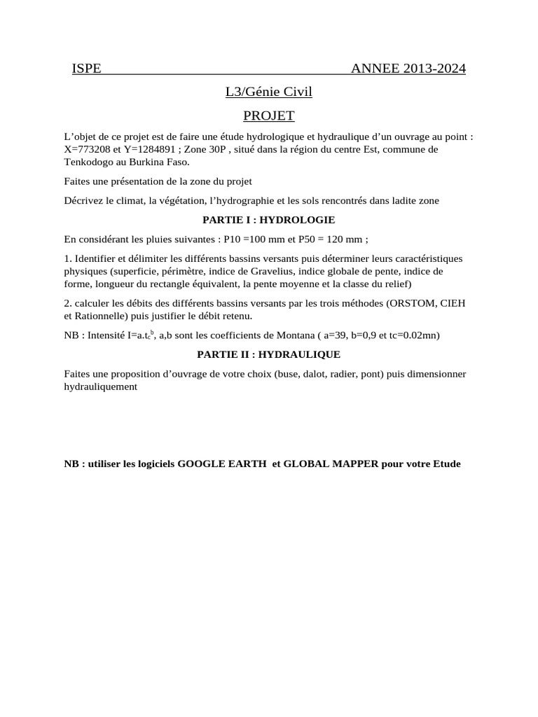 Projet l3 Ispe 2024 | PDF