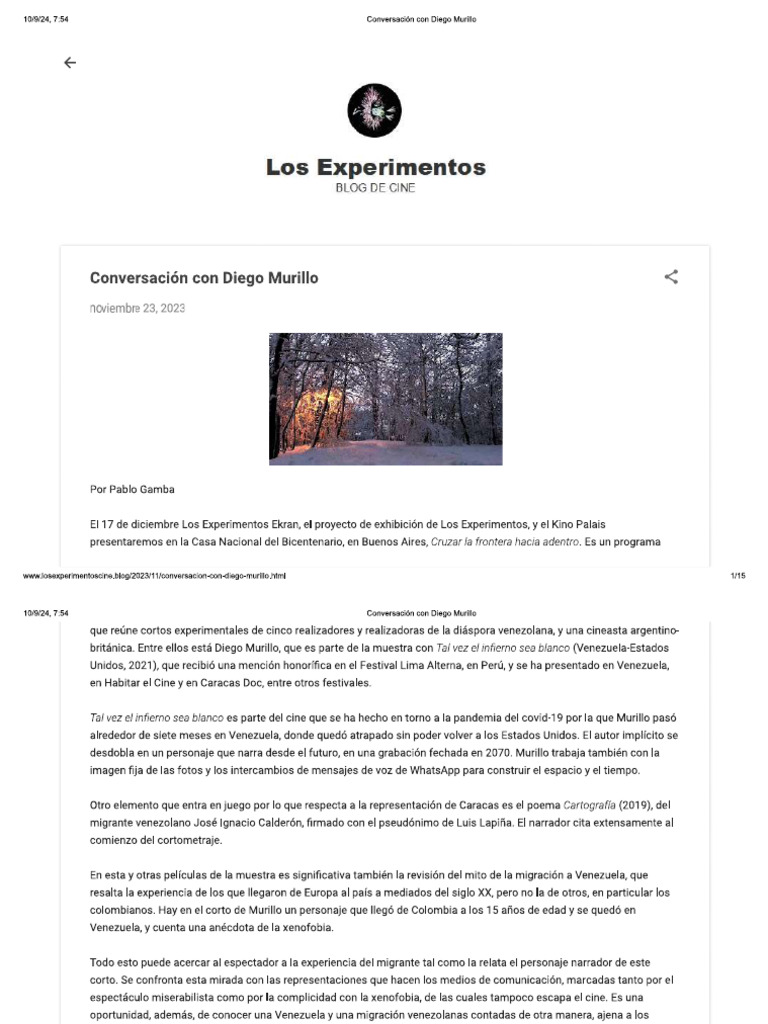 Cortos de Diego Murillo | PDF