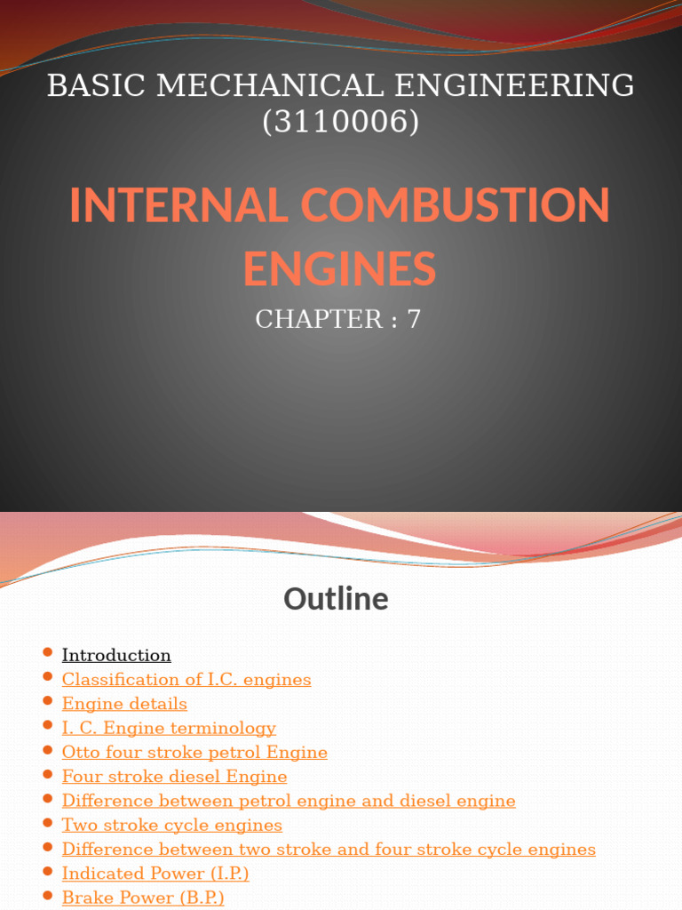 7. Internal Combustion Engines | PDF