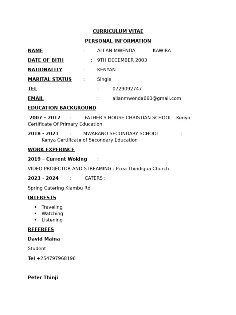 Allan's CV Updated | PDF