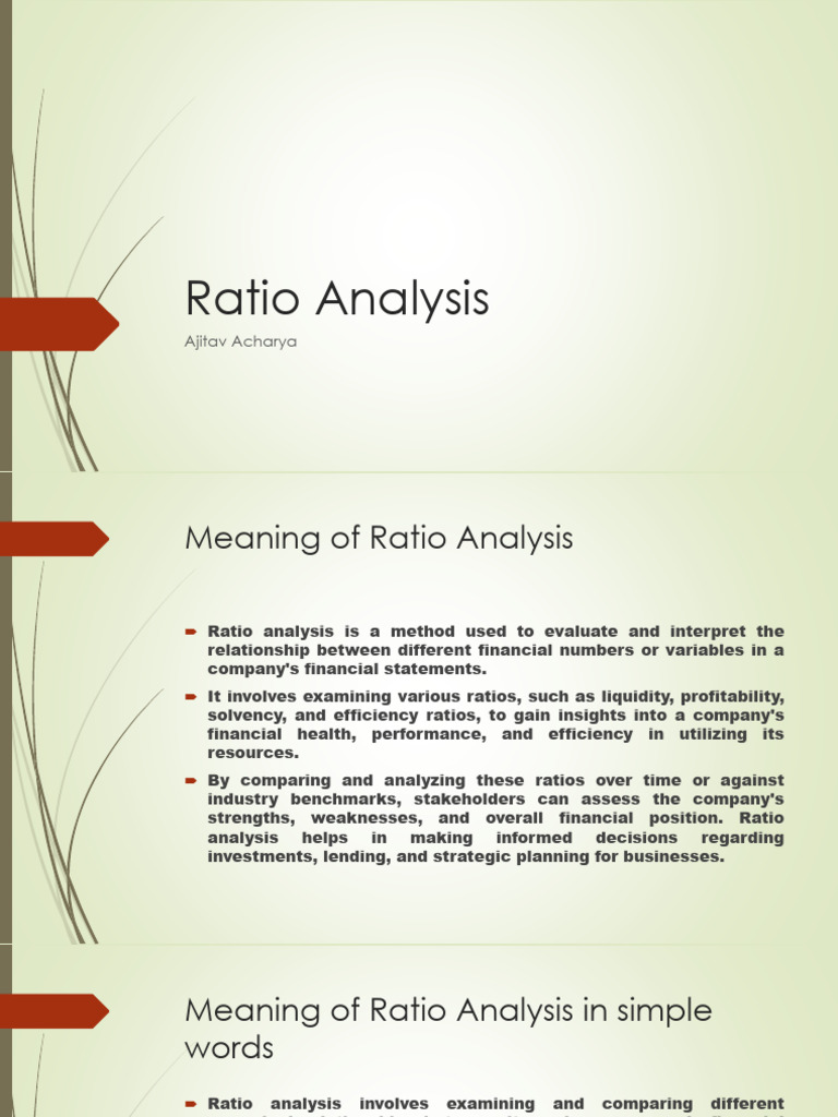 UNIT3 (Ratio Analysis | PDF