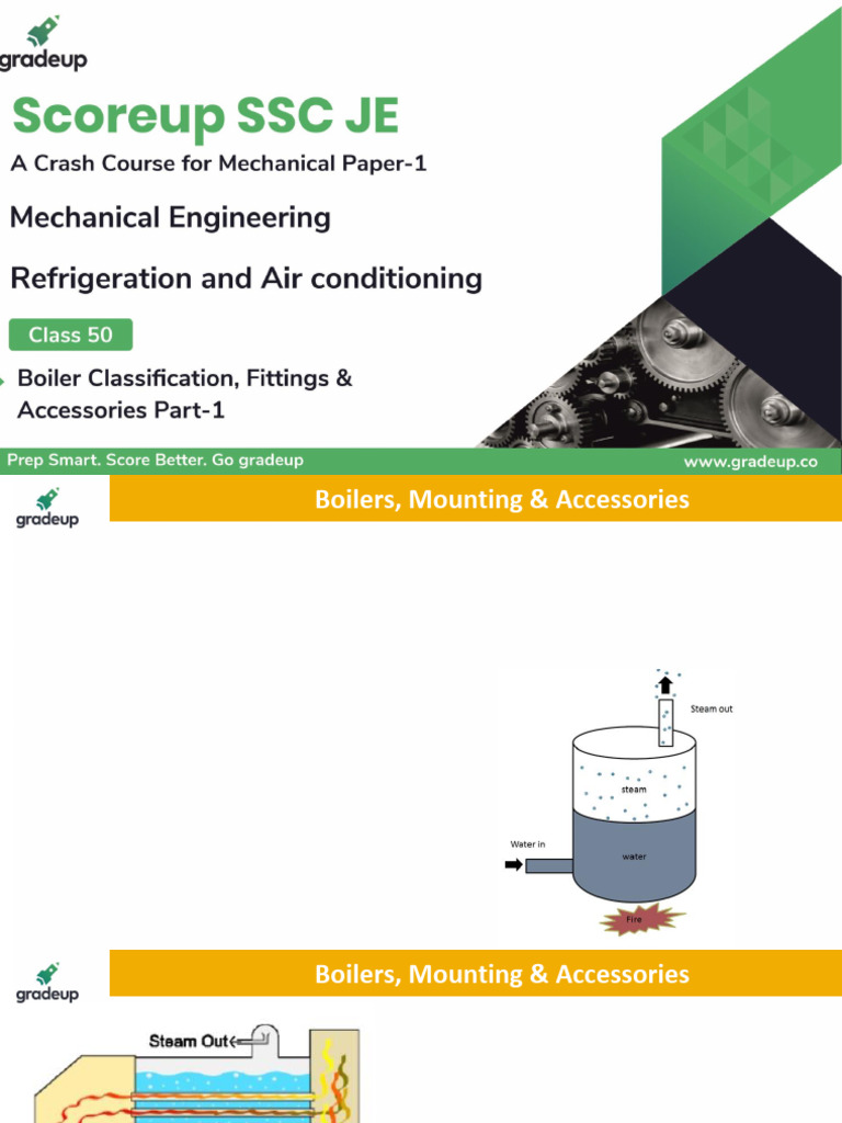 Lec 50 Boiler Classification Fittings Accessories Part 1 50 | PDF | Boiler | Steam
