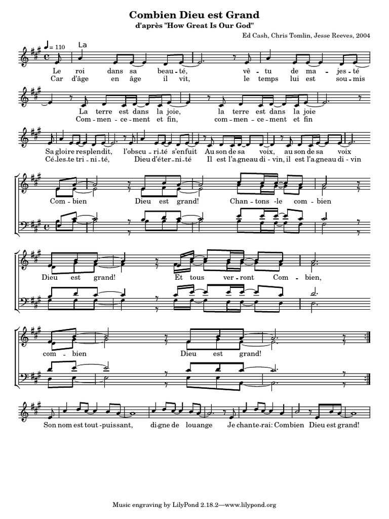 Combien Dieu Est Grand | PDF