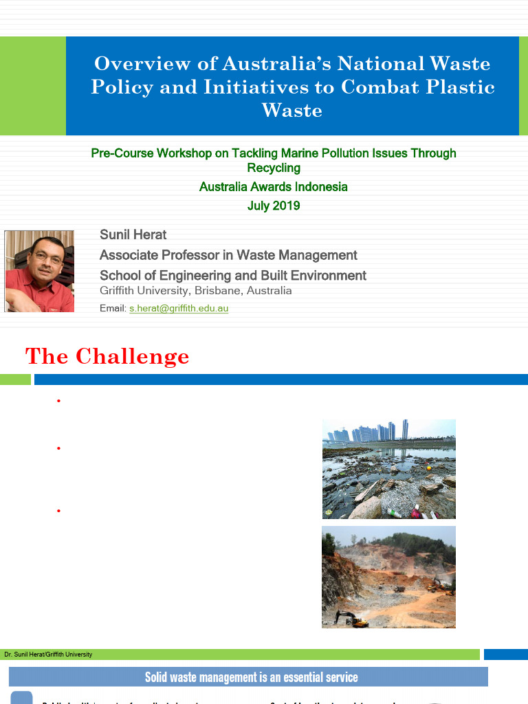 Overview of Australia's National Waste Policy and Initiatives To Combat ...