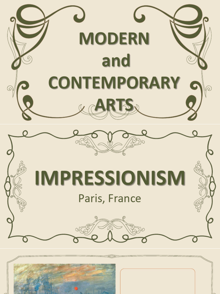 ARTS 10 Q1 Lesson 1 Impressionism Expressionism | PDF