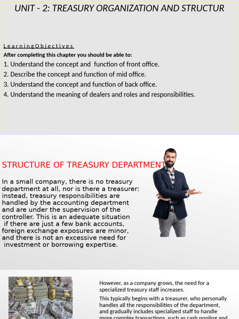 UNIT 2 Treasury Organization and Structure | PDF