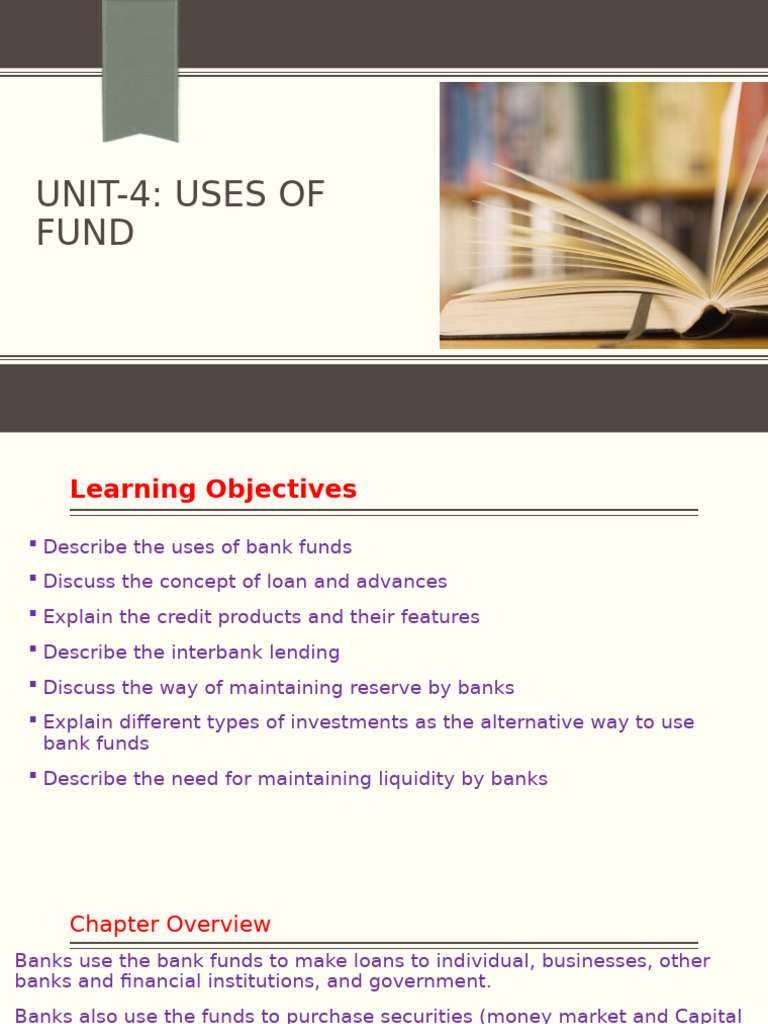UNIT 4 Uses of Fund Revised | PDF