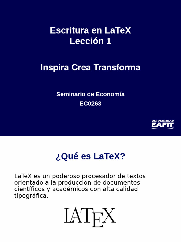 LaTeX PPT 1 | PDF | Te X | Informática