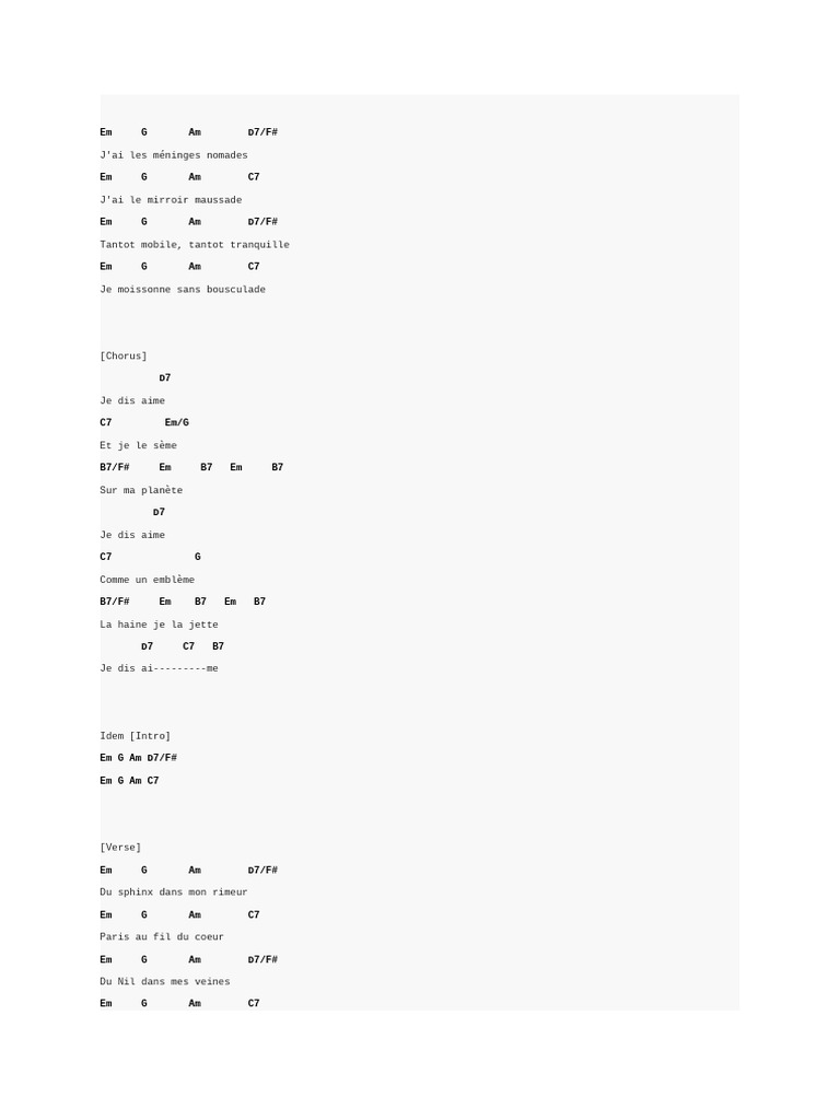 Je Dis M Tab | PDF