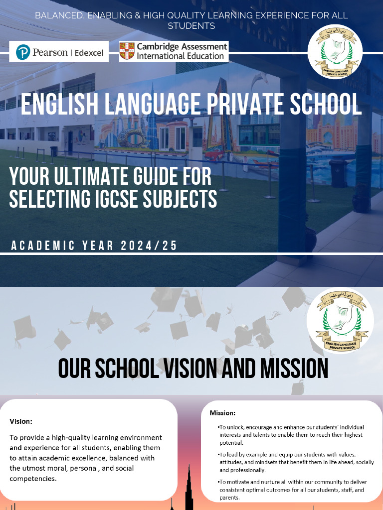 IGCSE Subject Selection Booklet 2024 | PDF
