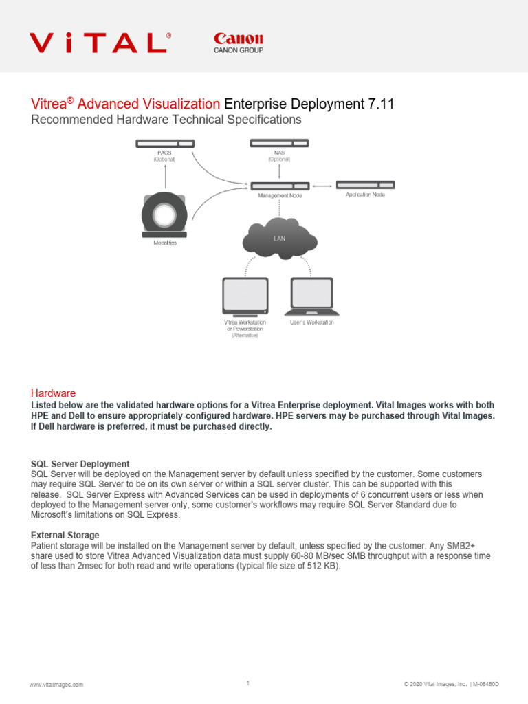 VLO-BASE-LO Vitrea AV Technical Specifications M-06480 | PDF