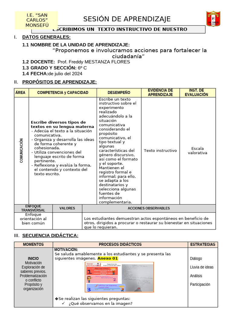 17 Juliomcom Escribimos Un Texto Instructivo de Nuestro Experimento | PDF
