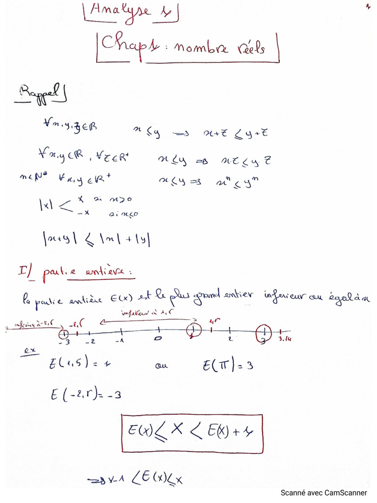 Analyse 1 Résumé Du Cours | PDF