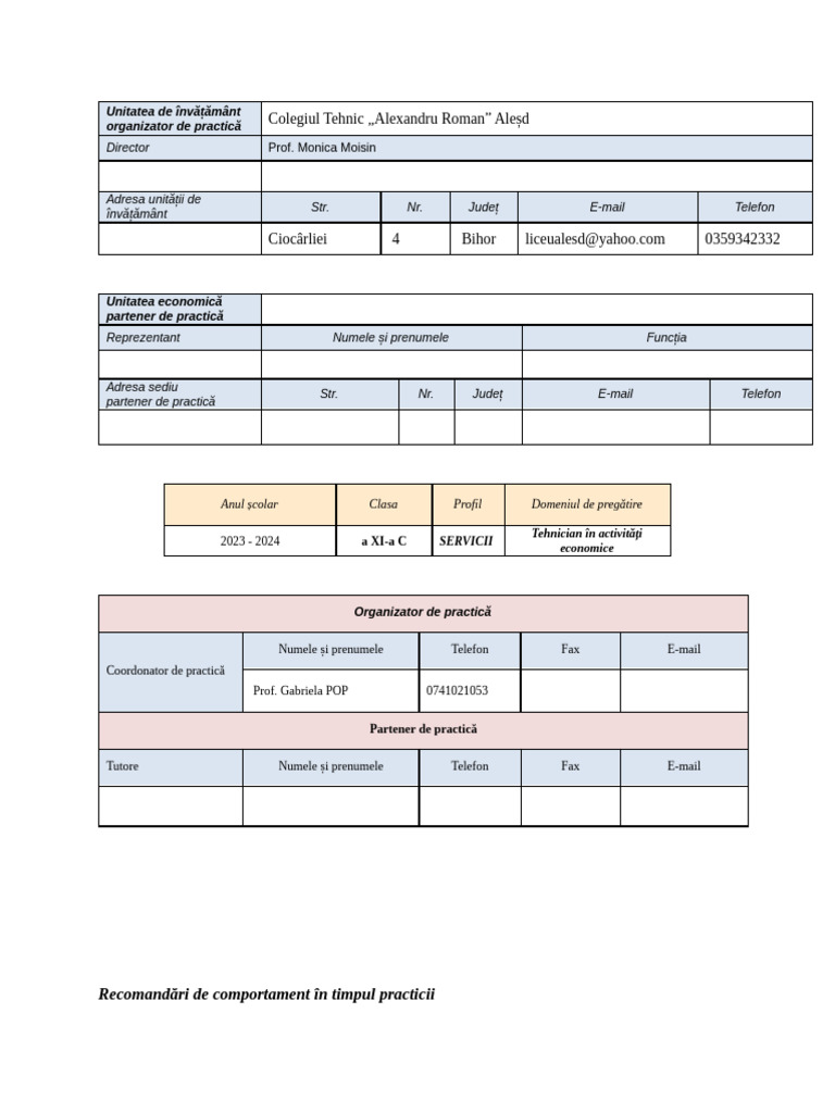 Caiet Practica 11C 2 | PDF