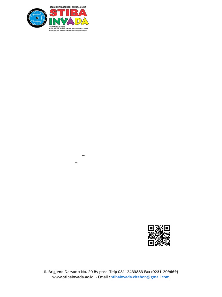 Surat Panggilan Interview Camaba Stiba Invada | PDF