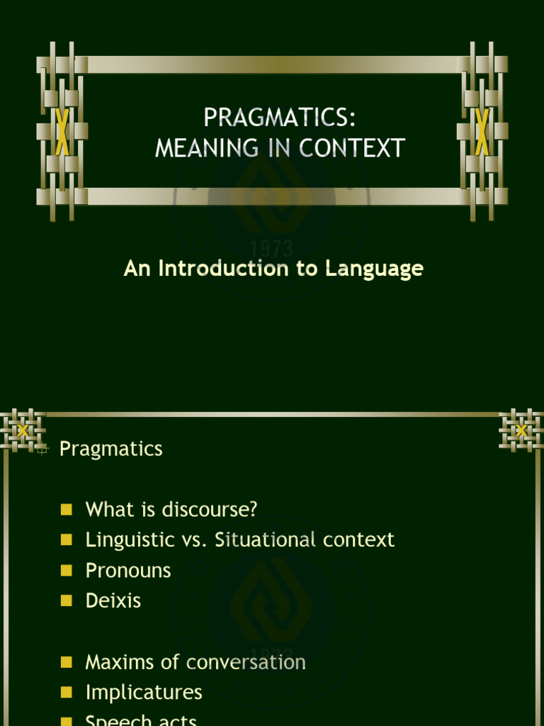 10 Pragmatics | PDF