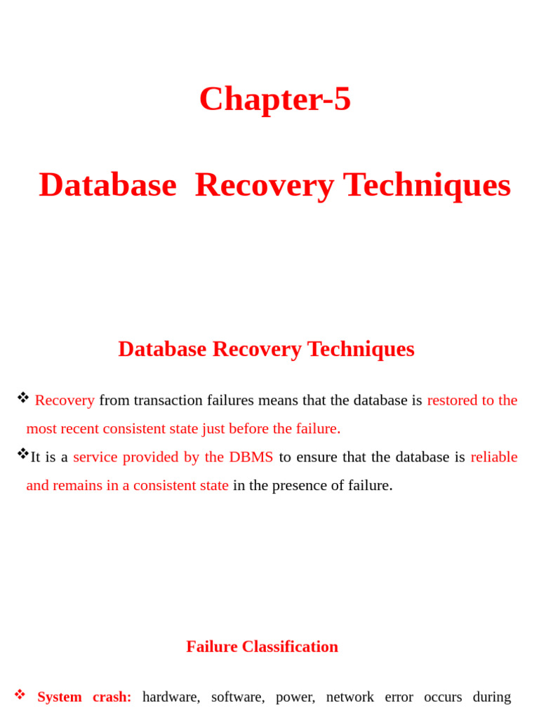 CH-5 Recovery | PDF
