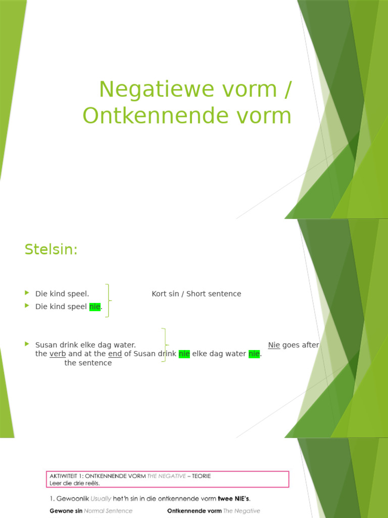 Negatiewe vorm | PDF