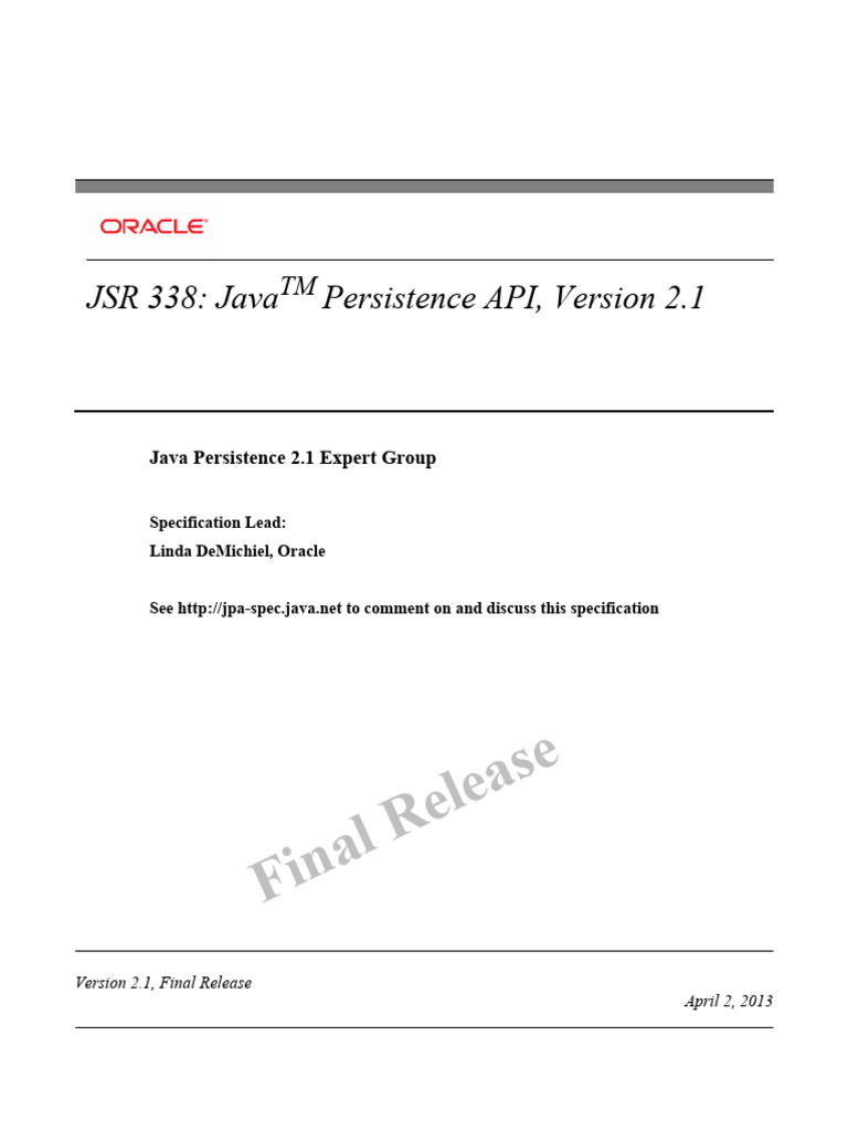 Exemple de Specification Javaee | PDF