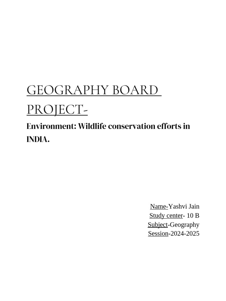 Geography Board Project | PDF