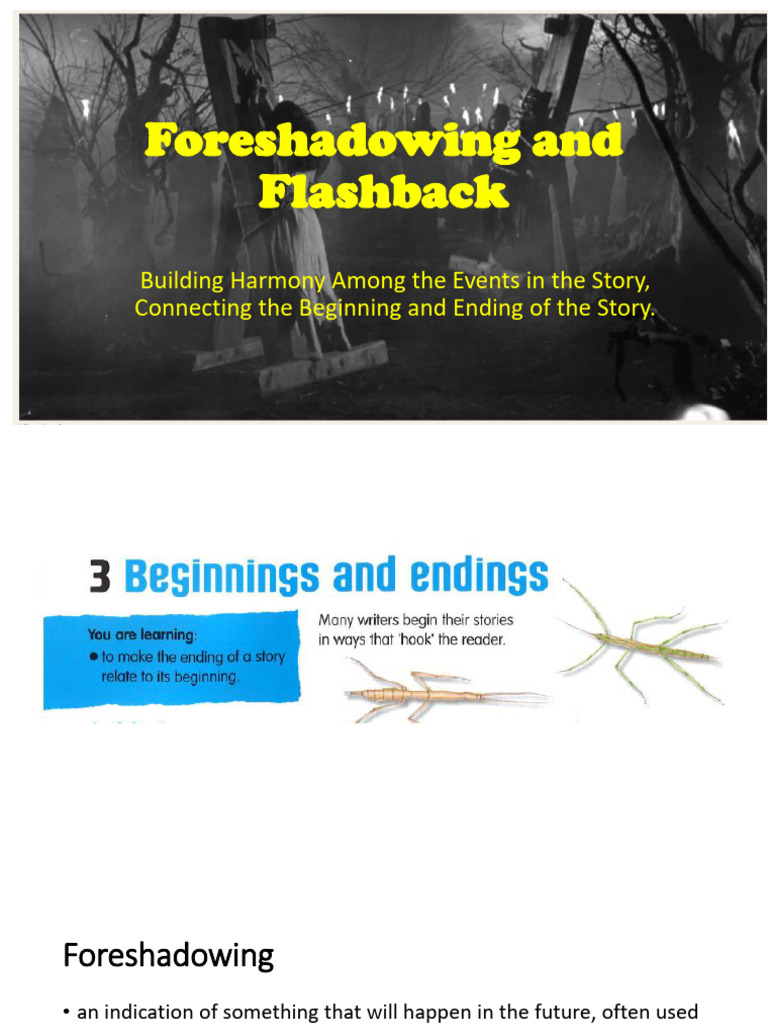 Sec 1 Foreshadowing, Flashback June 20 | PDF