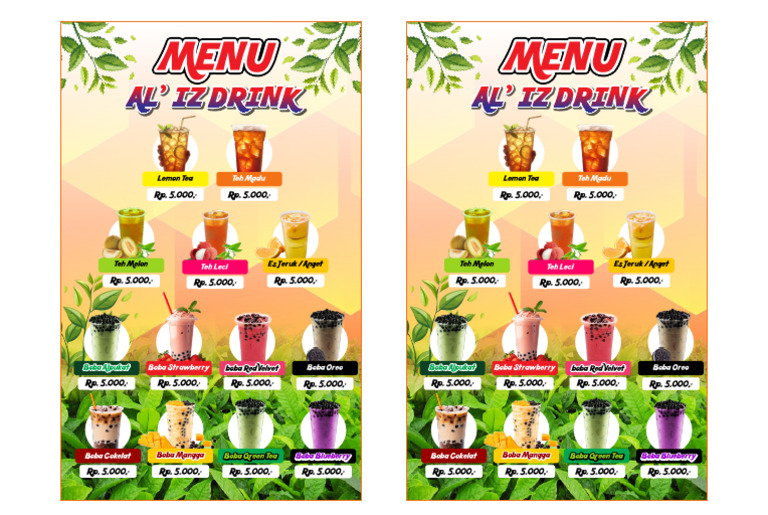 Contoh Menu Minuman | PDF