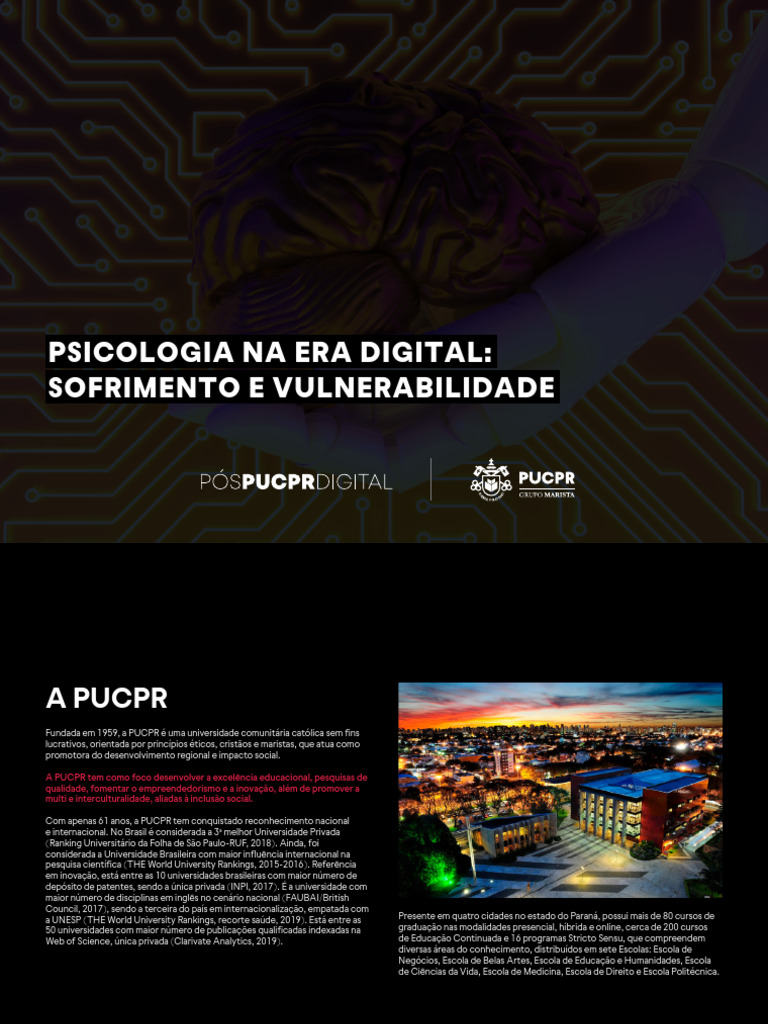 PUCPR Pos Site Guias Cursos Psicologia Era Digital E6b58f89 | PDF